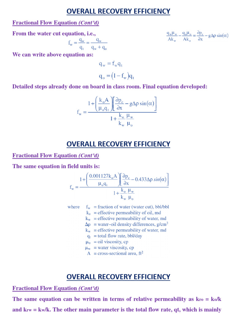Water Flooding and EOR Lecture Slides 61 - 80 | PDF | Porosity | Chemical Engineering