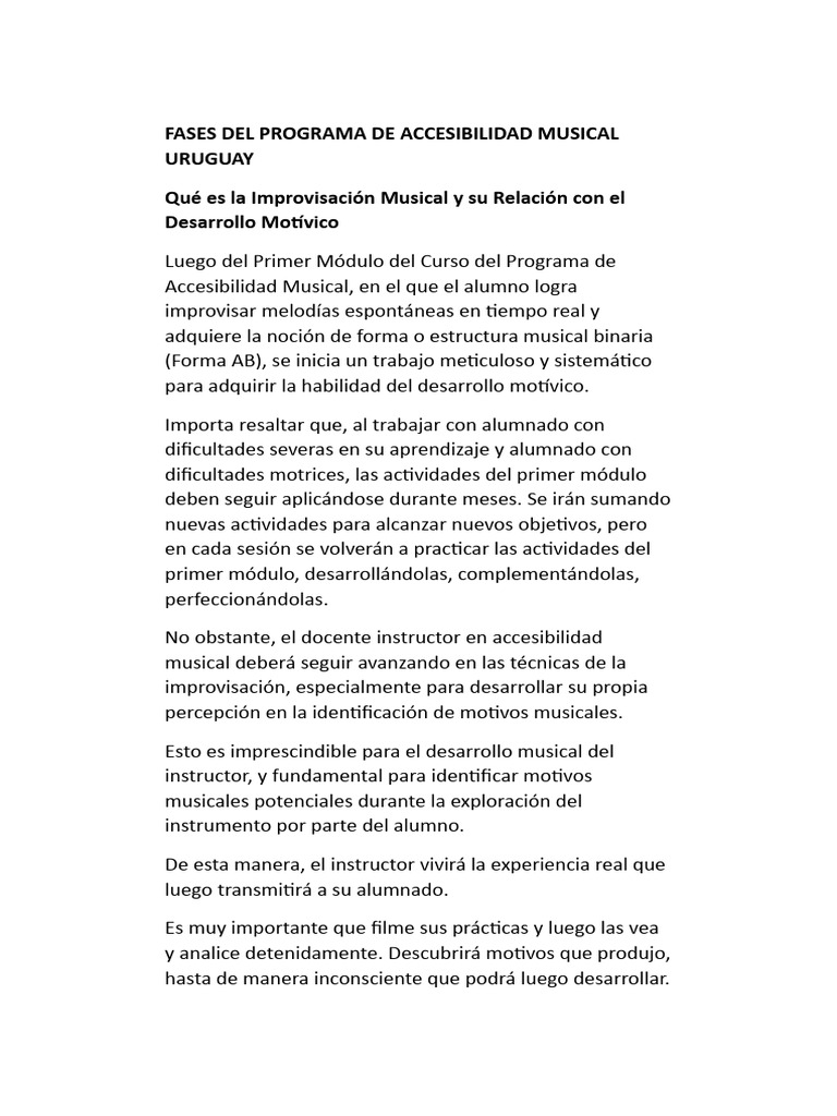 Qué Es La Improvisación Musical y Su Relación Con El Desarrollo ...