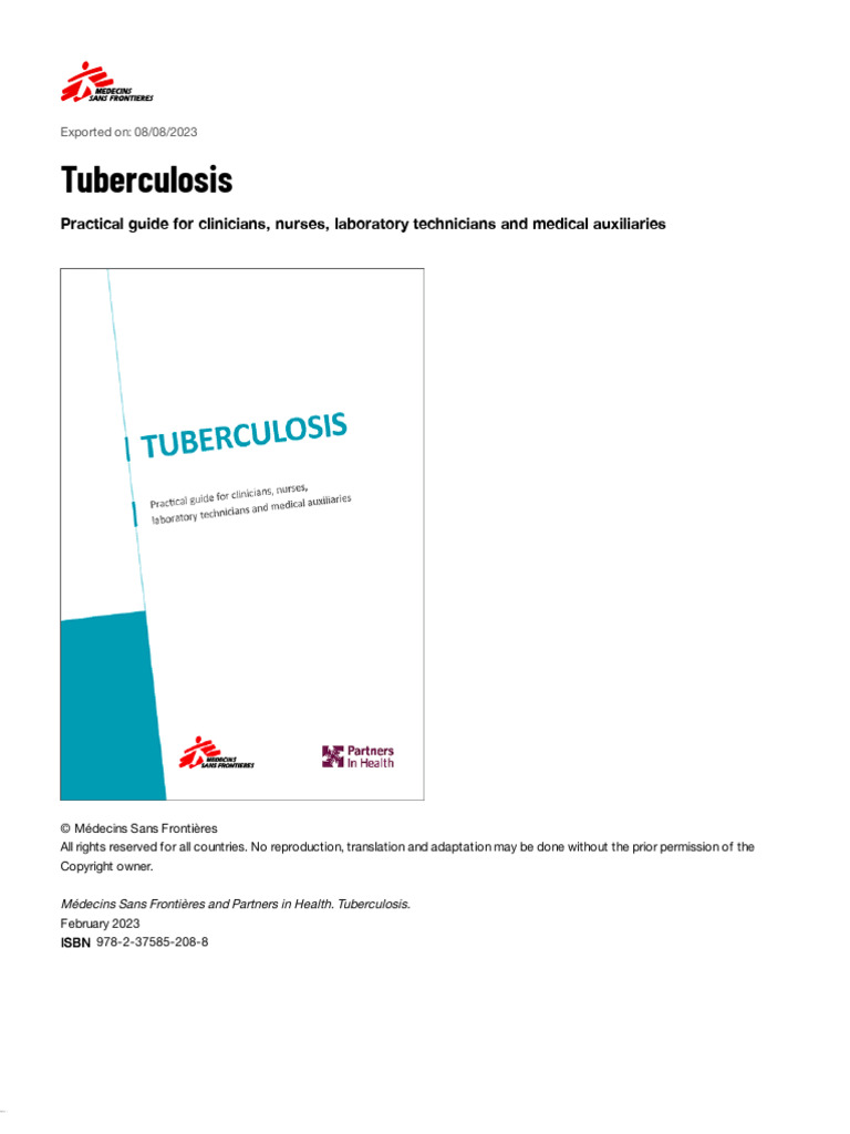 Guideline 1063 en | PDF | Tuberculosis | Pneumonia