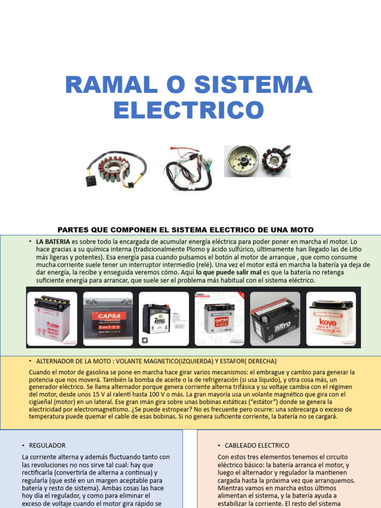 Ramal o Sistema Electrico | PDF | Motores | Corriente eléctrica