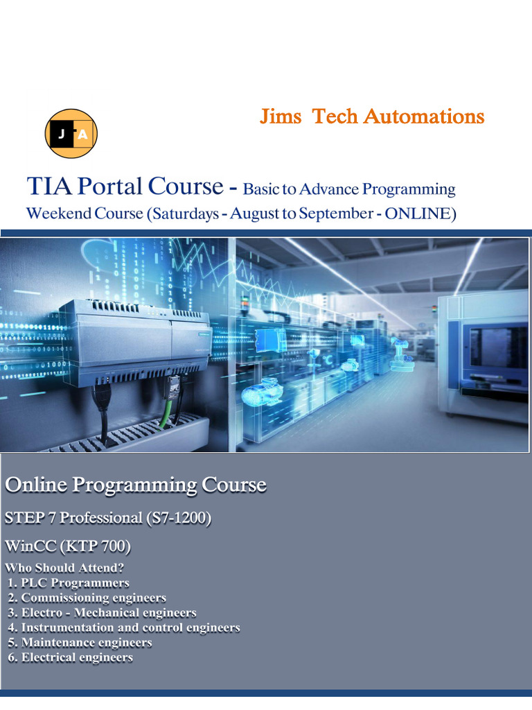 S7-1200 Basic To Advance Course Content | PDF | Programmable Logic ... S7-1200 Basic To Advance Course Content | PDF | Programmable Logic ...