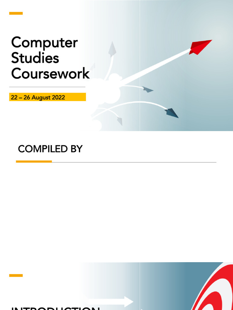 Computer Studies Coursework Overview | PDF | System | Systems Engineering