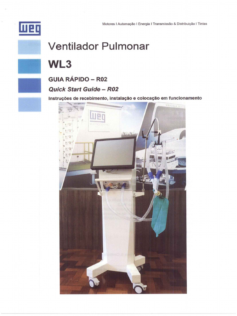 Ventilador Pulmonar - WEG - WL3 - Guia Rápido | PDF