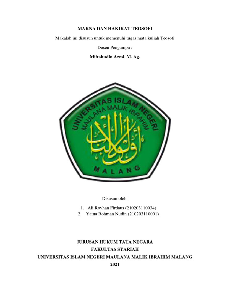Makna Dan Hakikat Teosofi | PDF | Sains & Matematika | Agama ...