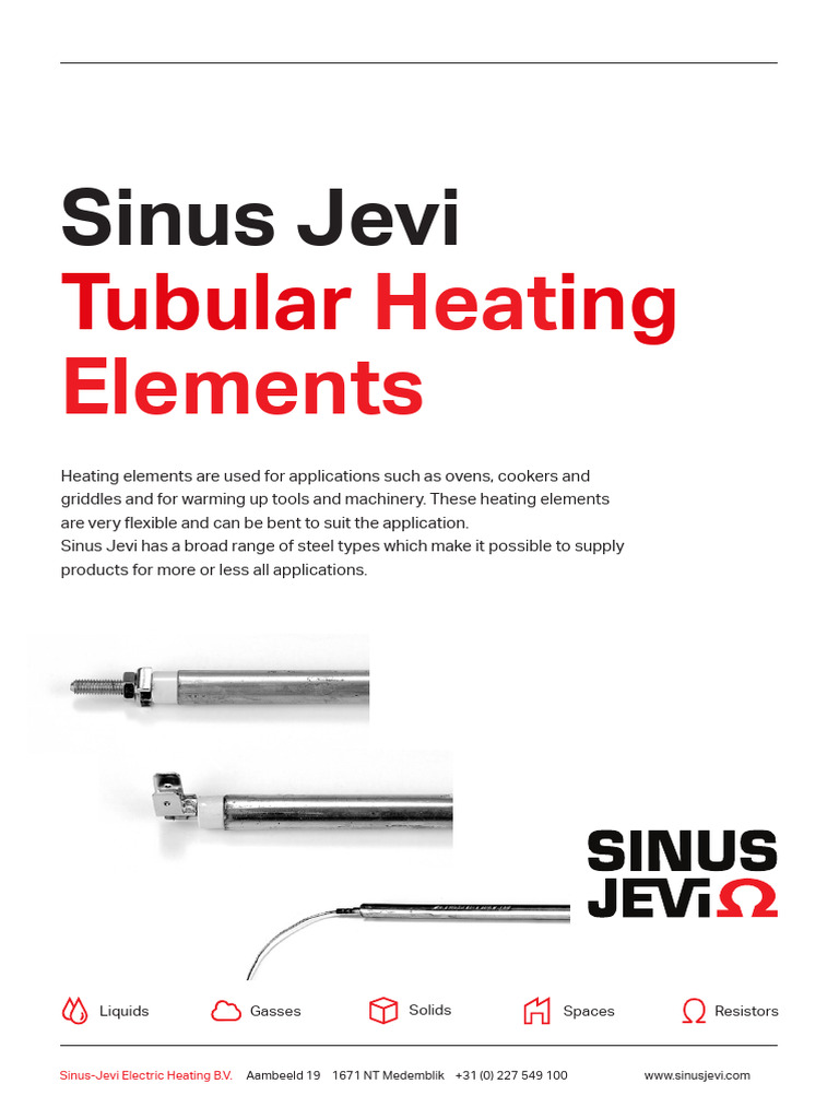 JEVI Heating Elements Specs | PDF | Pipe (Fluid Conveyance) | Electric ...