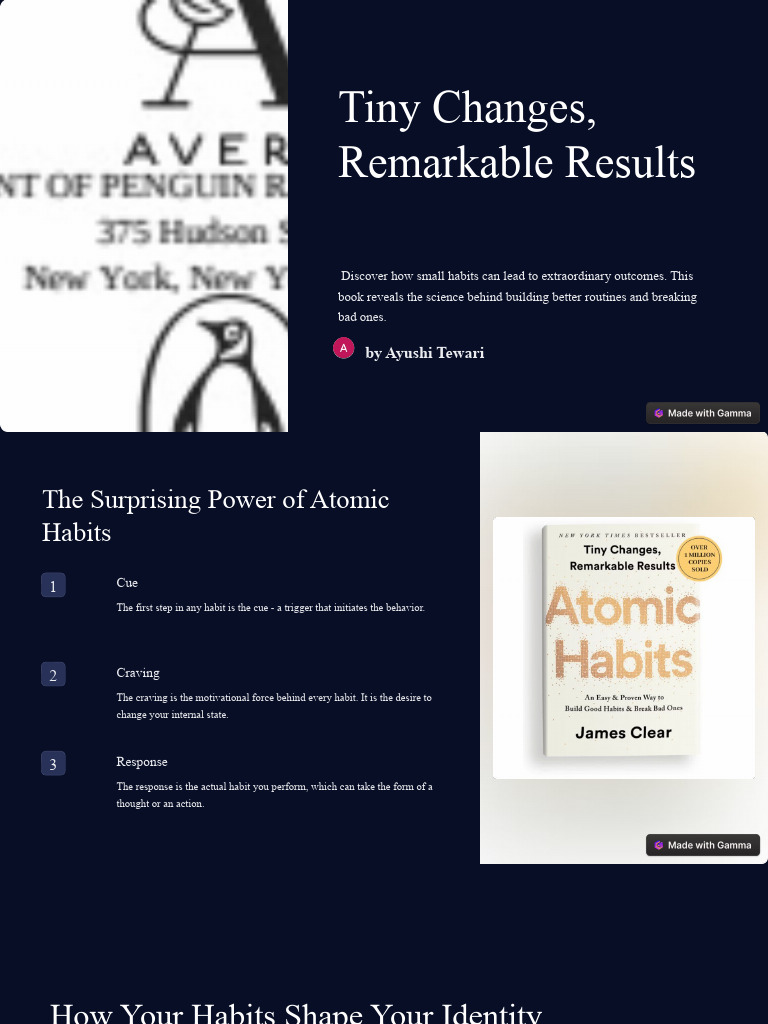 Tiny Changes Remarkable Results | PDF | Habits | Social Psychology