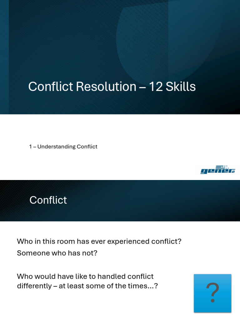 Conflict Resolution - 12 Skills - 1 | PDF | Conflict Resolution | Cognition