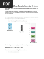 Page Table Structures in OS Explained | PDF