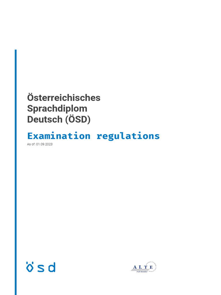 ÖSD Examination Regulations 2023 | PDF | Identity Document