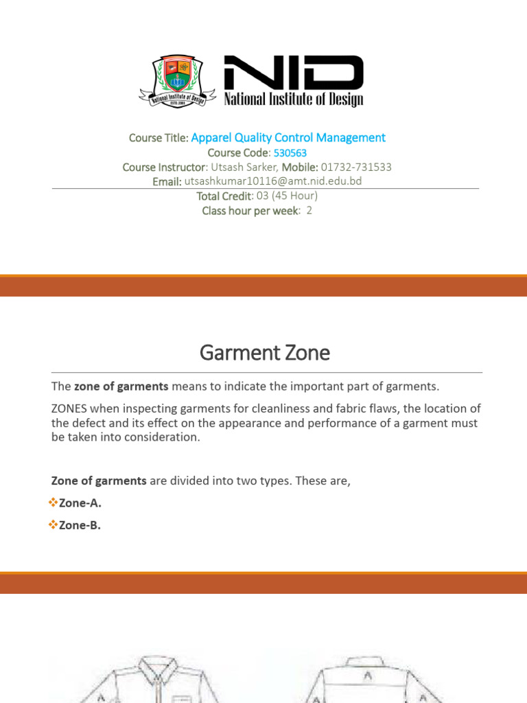 Garment Defect Zones Explained | PDF | Clothing