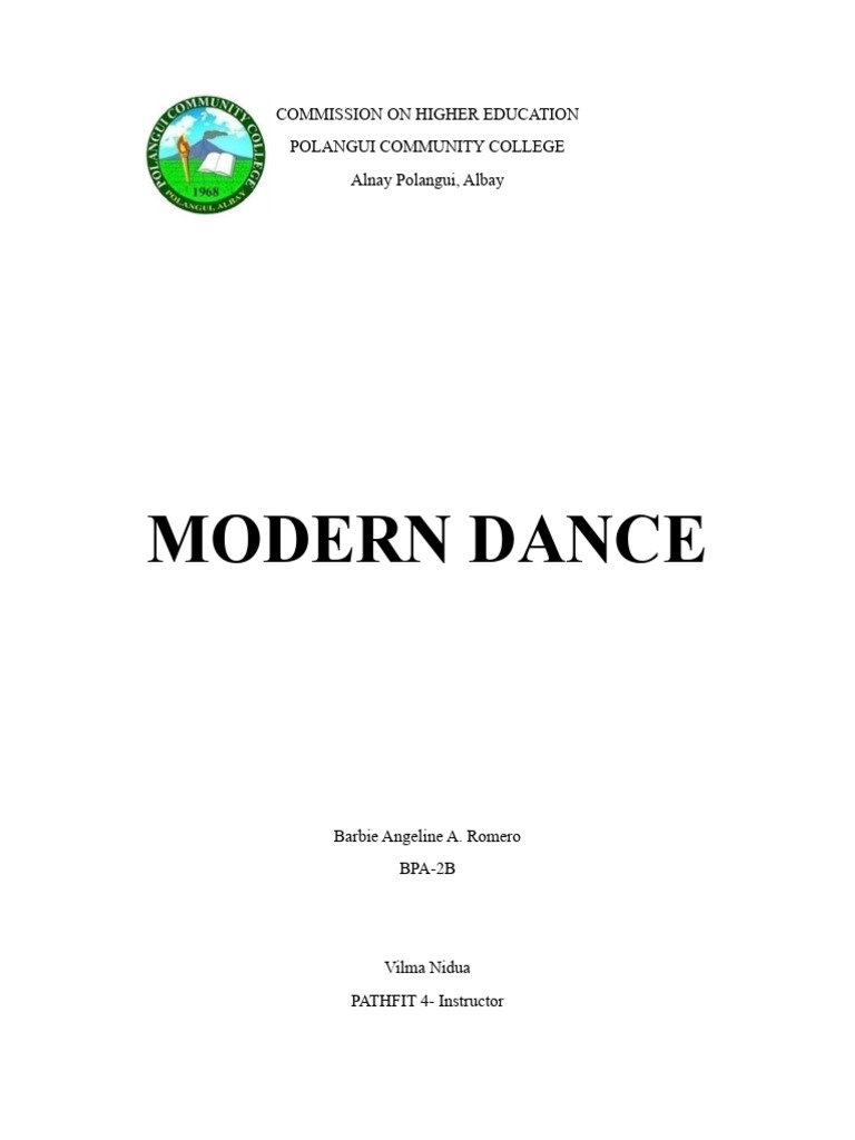 Pathfit Project-Modern Dance | PDF | Dances | Ballet