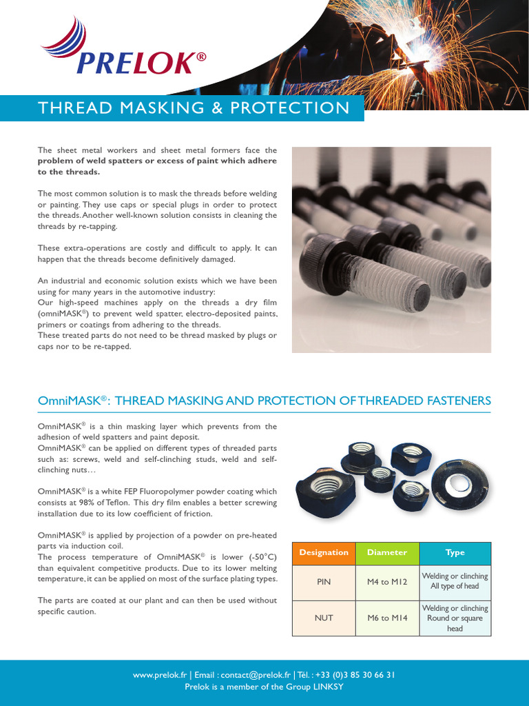 Thread Masking and Protection Brochure | PDF | Welding | Construction