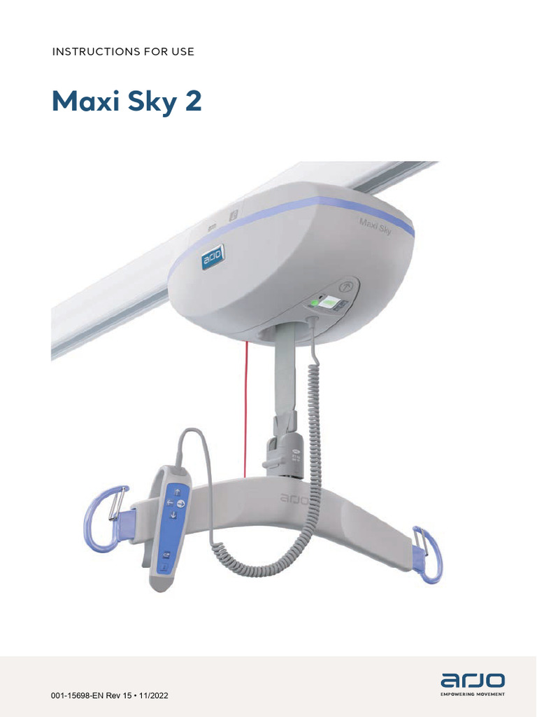 Arjo - Maxi Sky 2 Instructions For Use | PDF | Battery Charger | Elevator