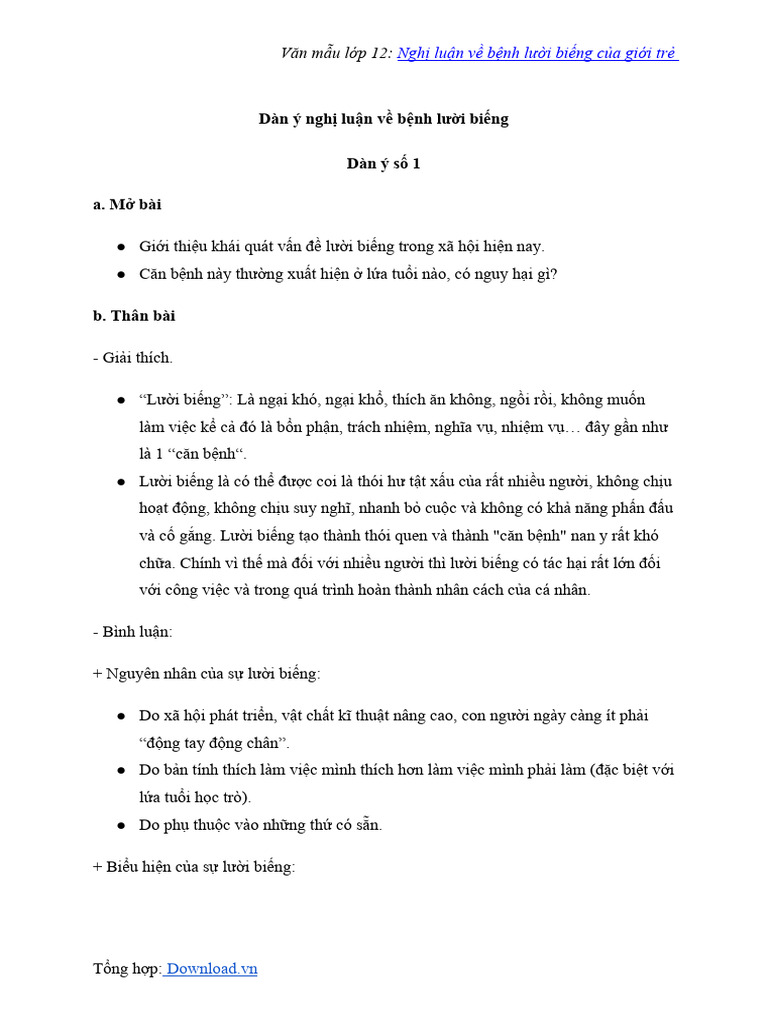 Nghi Luan Su Luoi Bieng | PDF