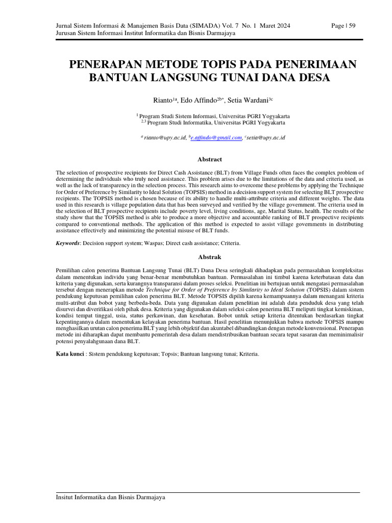 Penerapan Metode TOPSIS | PDF | Gaya Hidup