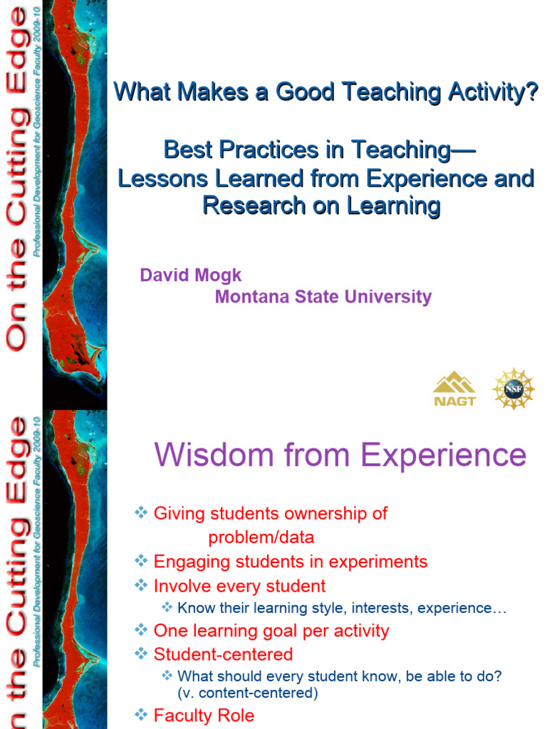 Mogk Best Practices Teaching | PDF | Learning | Knowledge