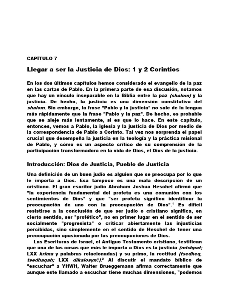 Llegar A Ser La Justicia de Dios - 1 y 2 Corintios | PDF | Pablo el apóstol | Justificación ...