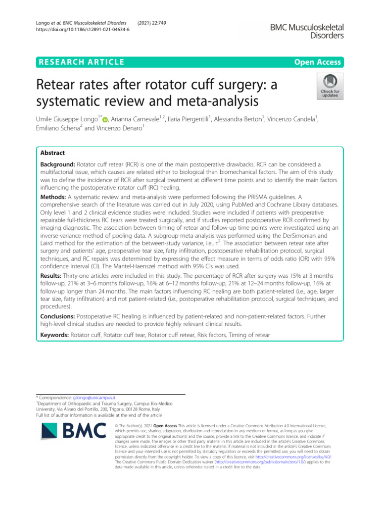RETEAR RATES AFER RCR - SYSTEMIC REVIEW | Download Free PDF ...