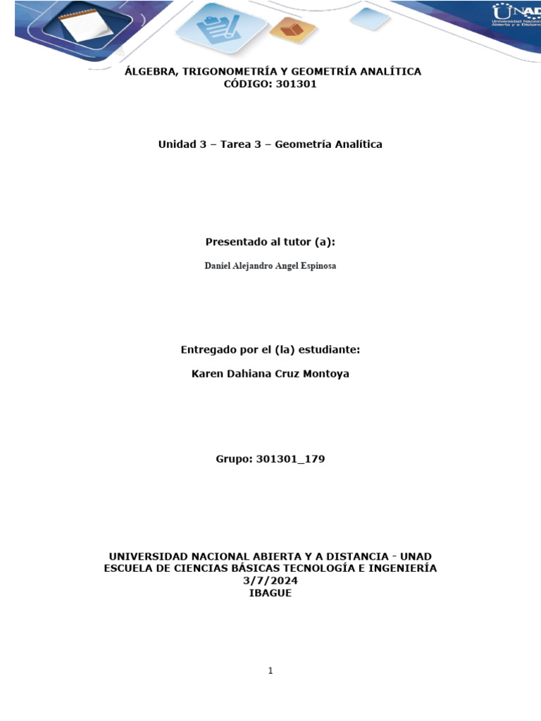 Trabajo Geometria Karen Cruz Sin Resolver | PDF | Elipse | Infografia