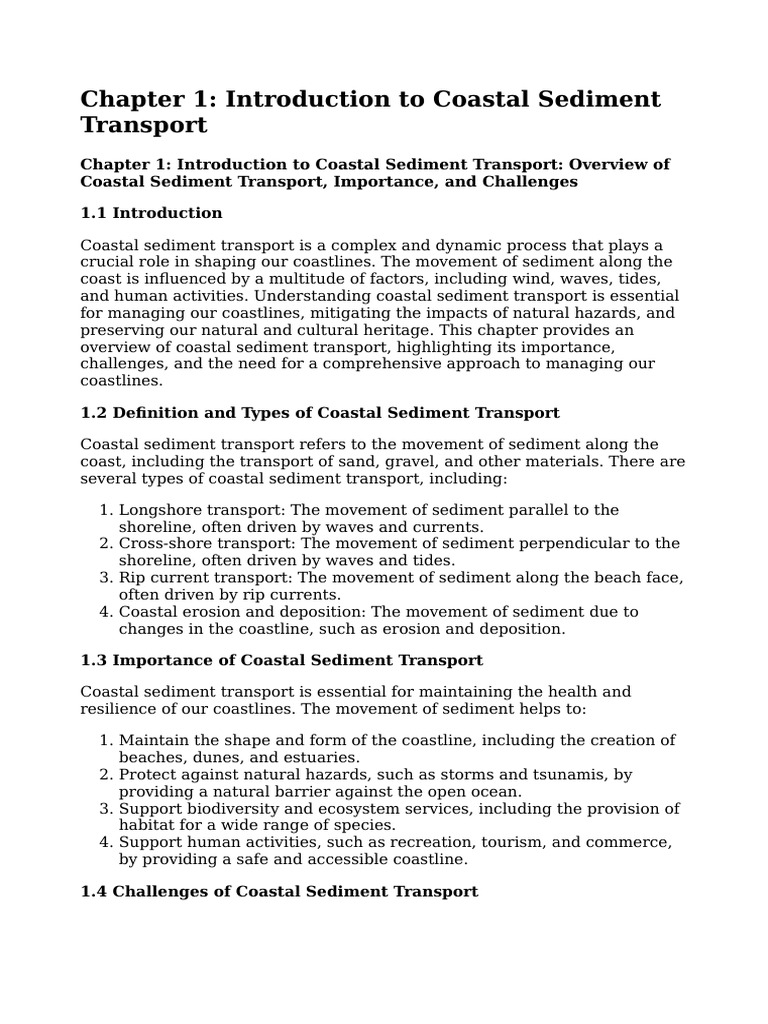 Coastal Sediment Transport Modeling and Management of Sediment Dynamics | PDF | Coast | Beach
