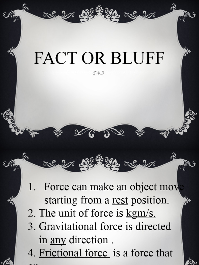 Fact or Bluff | PDF | Science & Mathematics