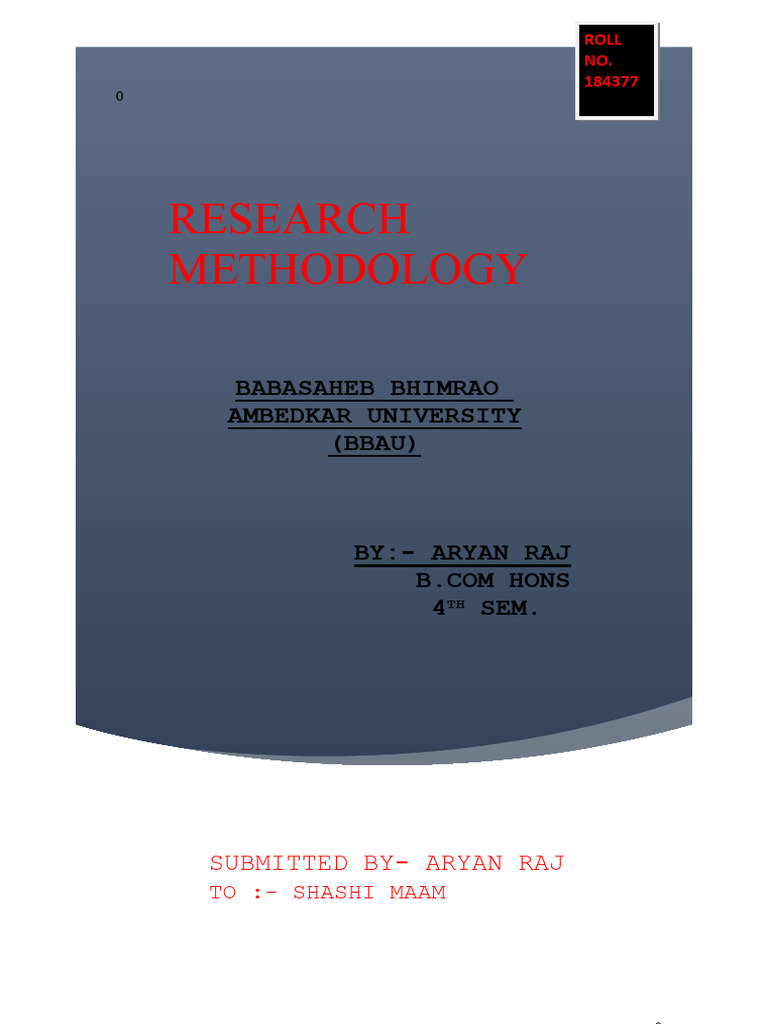 Research Methodology by Aryan | PDF | Chocolate | Confectionery