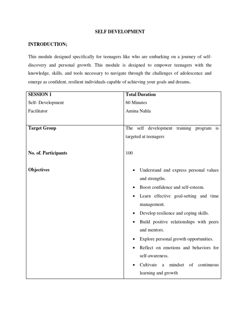 Self Development | PDF | Psychological Resilience | Self Esteem