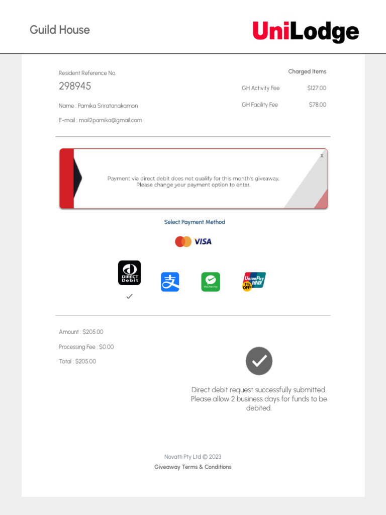 Unilodge Payment Portal 2 Compressed | PDF