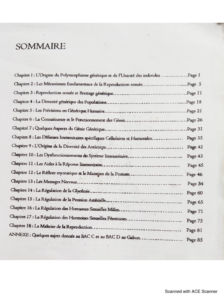 Annale SVT Baccalauréat 0.1 | PDF