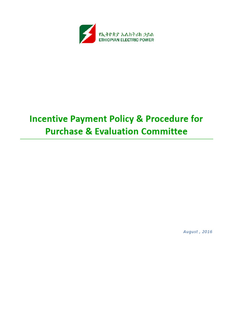 Incentive Payment Policy for Committees | PDF | Incentive | Procurement