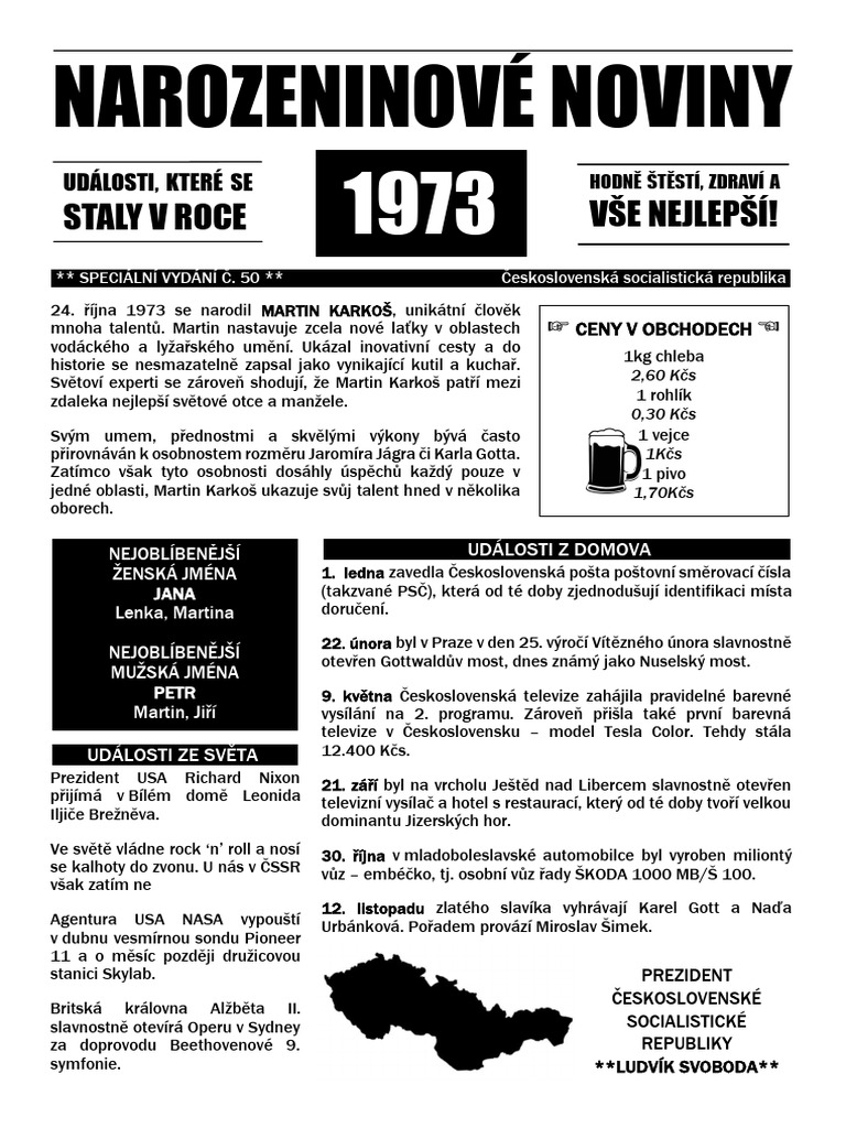 Narozeninové Noviny | PDF