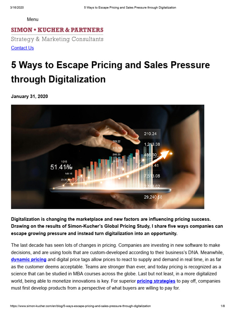 5 Ways To Escape Pricing and Sales Pressure Through Digitalization ...