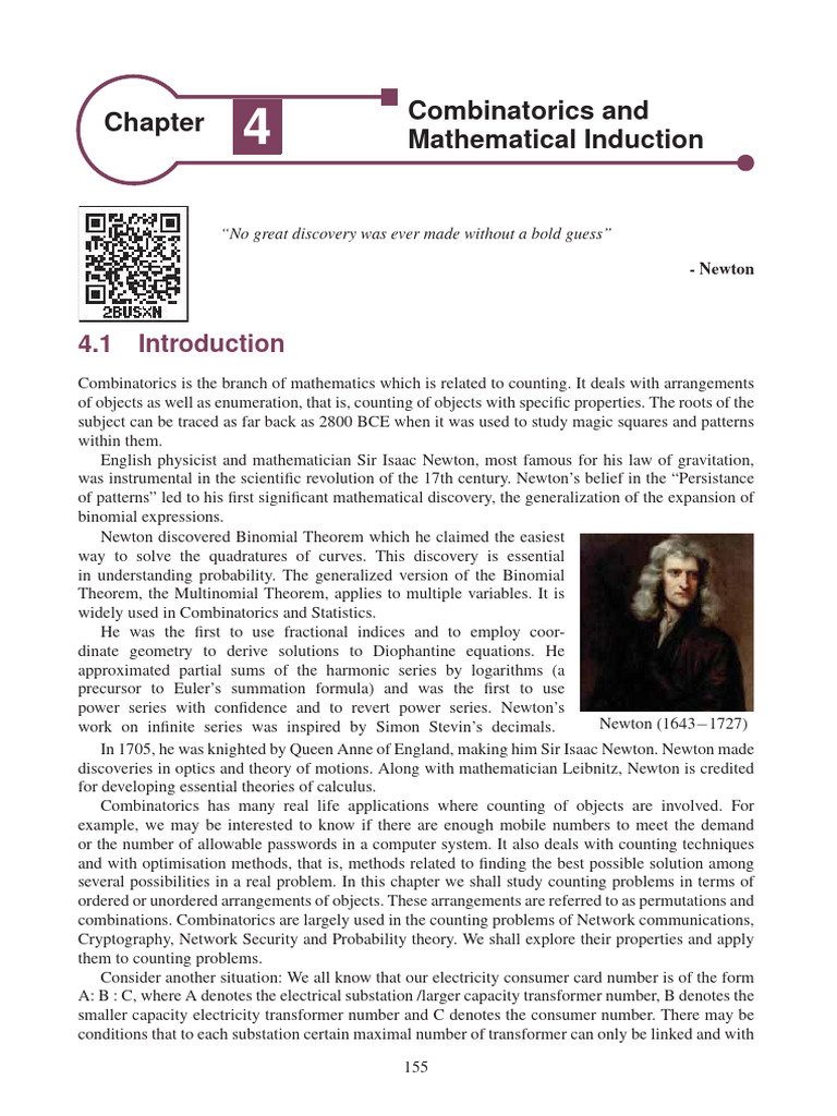 Combinatorics: Counting Principles Explained | PDF | Isaac Newton | Mathematics