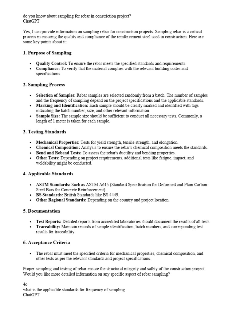 Purpose of Sampling | PDF | Materials Science | Building Materials