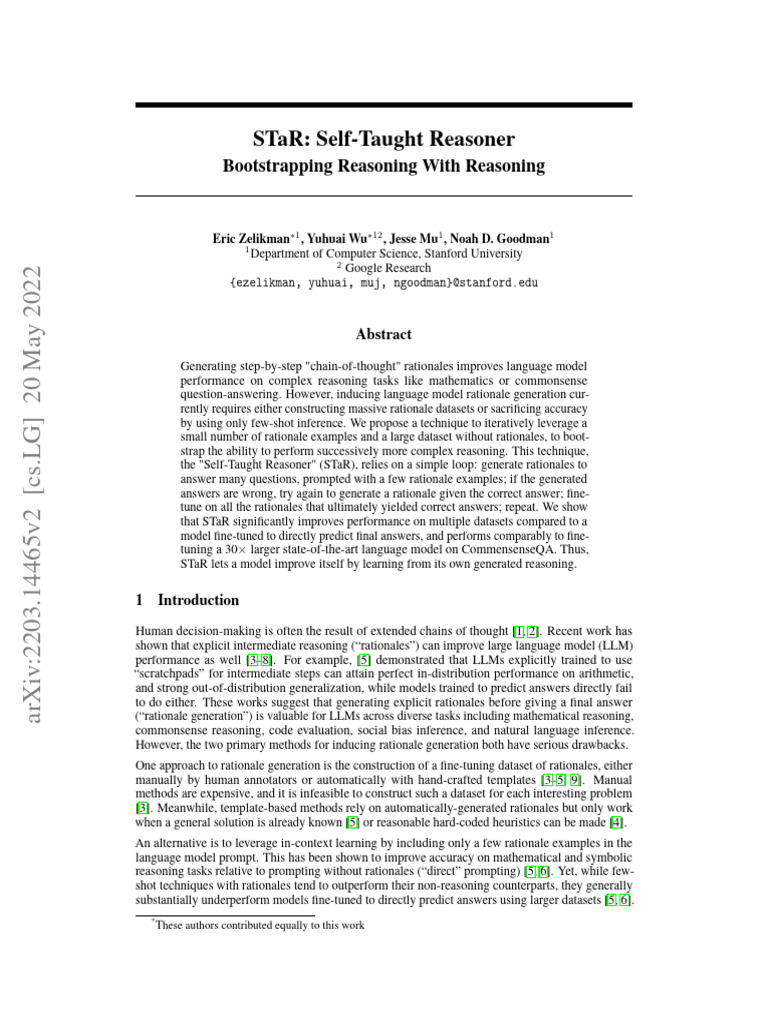 Self-Taught Reasoner: Bootstrapping Logic | PDF | Applied Mathematics ...