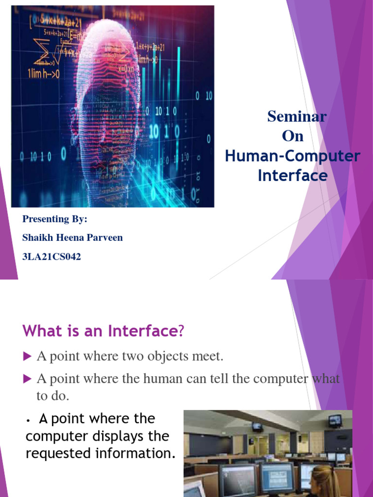 Mech Human Computer Interface | PDF | User Interface | Graphical User Interfaces