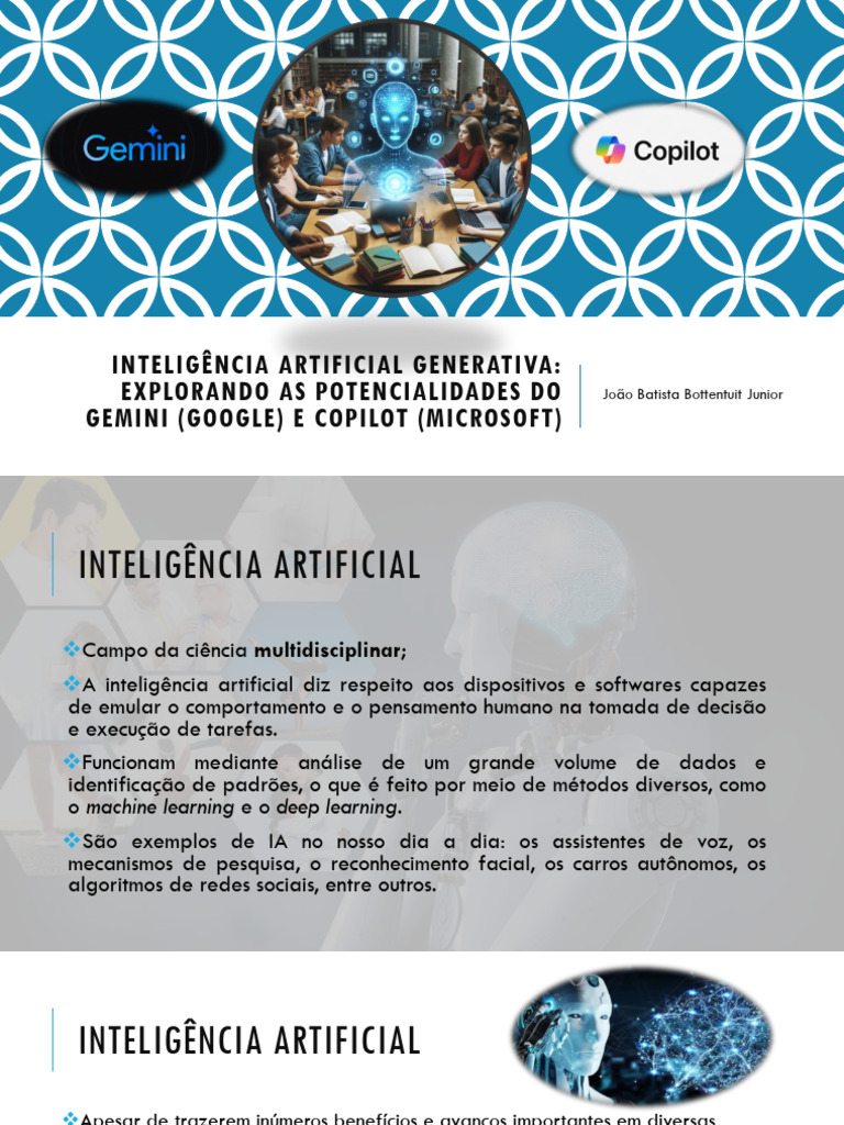 Inteligência Artificial Generativa - Gemini - Copilot | PDF | Inteligência artificial ...