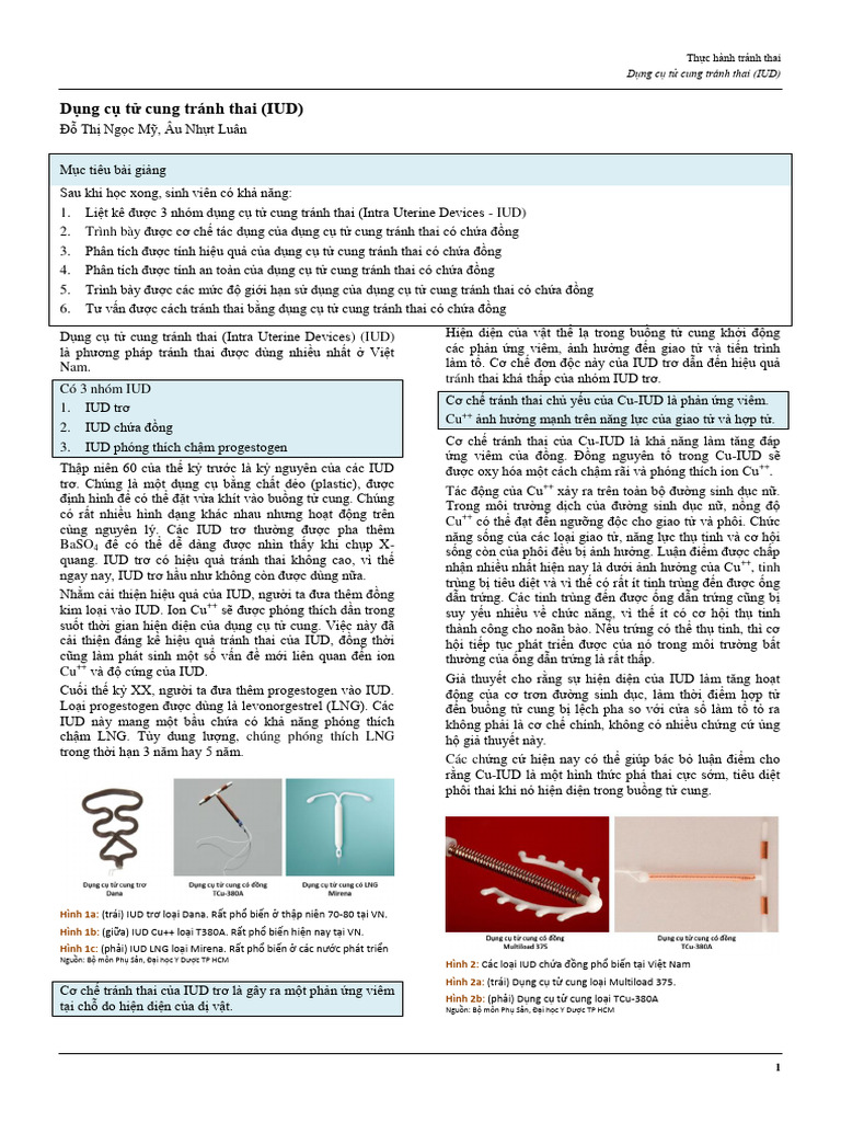 D NG C T Cung Tránh Thai | PDF