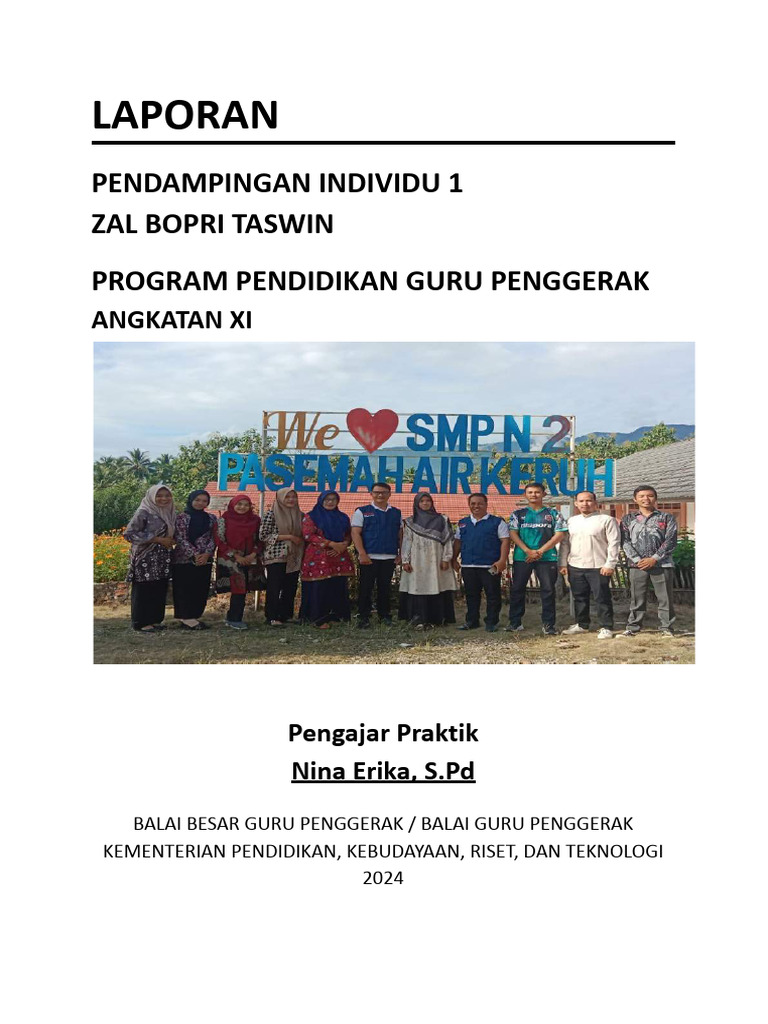 Laporan Pi 1 Zal Bopri Taswin Lengkap | PDF | Karier & Perkembangan | Bisnis