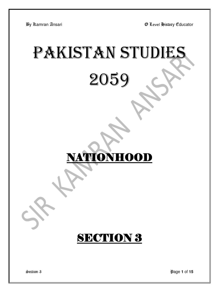 Section - 3 History (2059) T. 1 - 10 | PDF | Muhammad Ali Jinnah | Pakistan