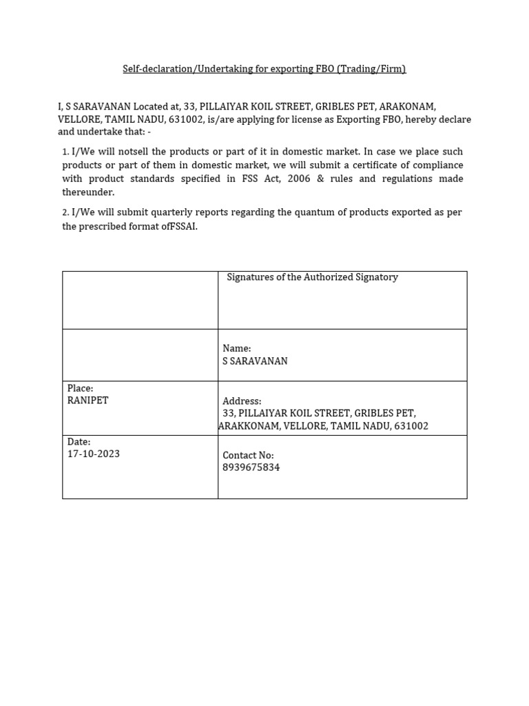 MerchantExpoter Undertaking | PDF | Law