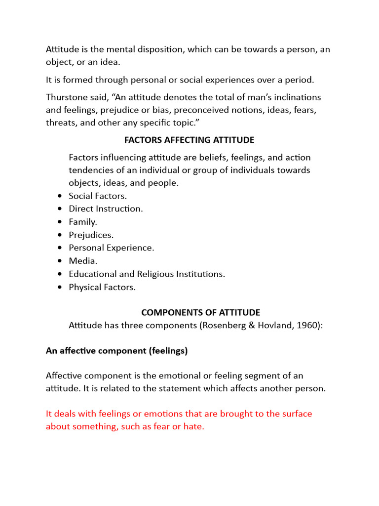 Attitude and Perception | PDF | Perception | Attitude (Psychology)