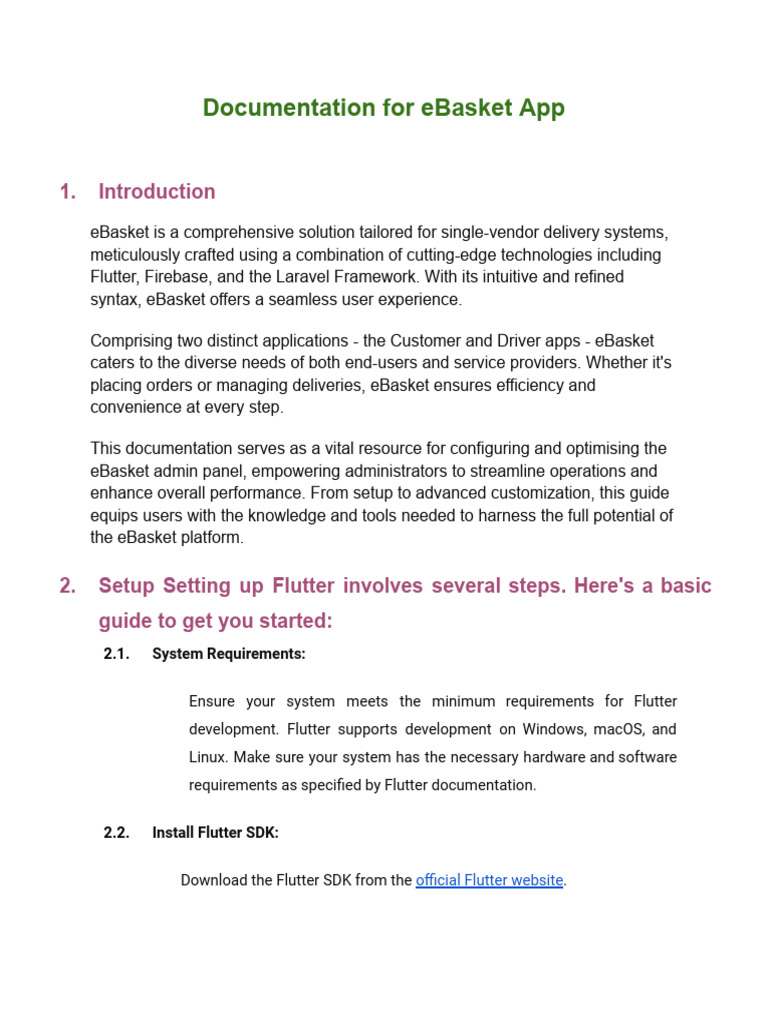 EBasket App Documentation | PDF | Ios | Android (Operating System)