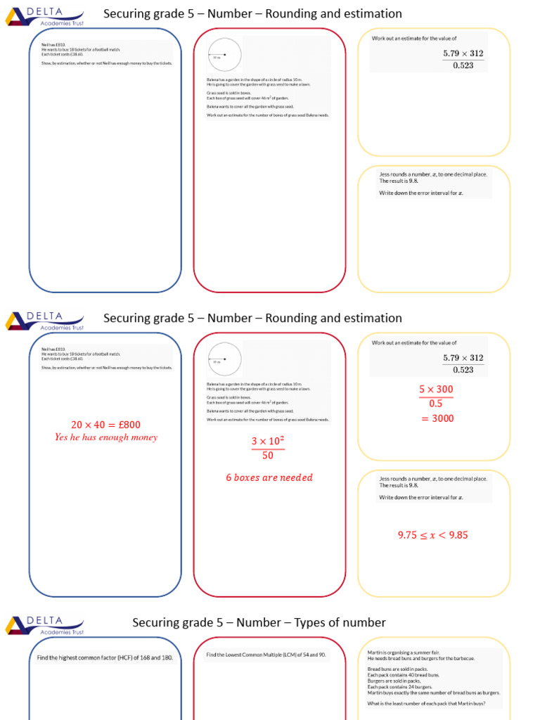 Securing Grade 5 Number | PDF