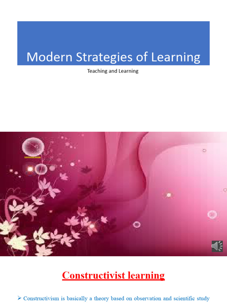 4.modern Strategies of Learning | PDF | Constructivism (Philosophy Of Education) | Learning