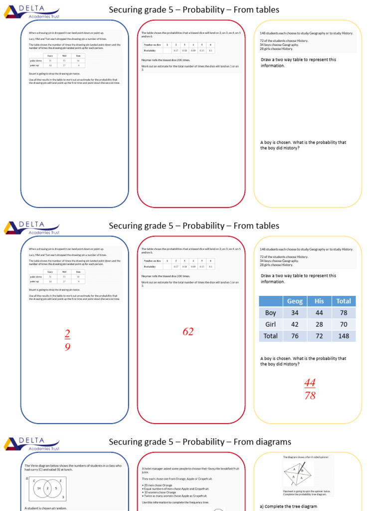 Securing Grade 5 Probability | PDF