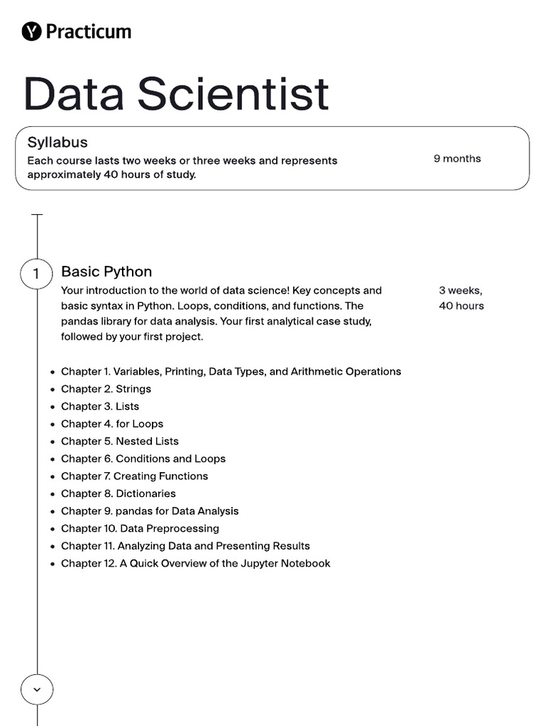 Data Scientist Syllabus Upd | PDF | Machine Learning | Statistics