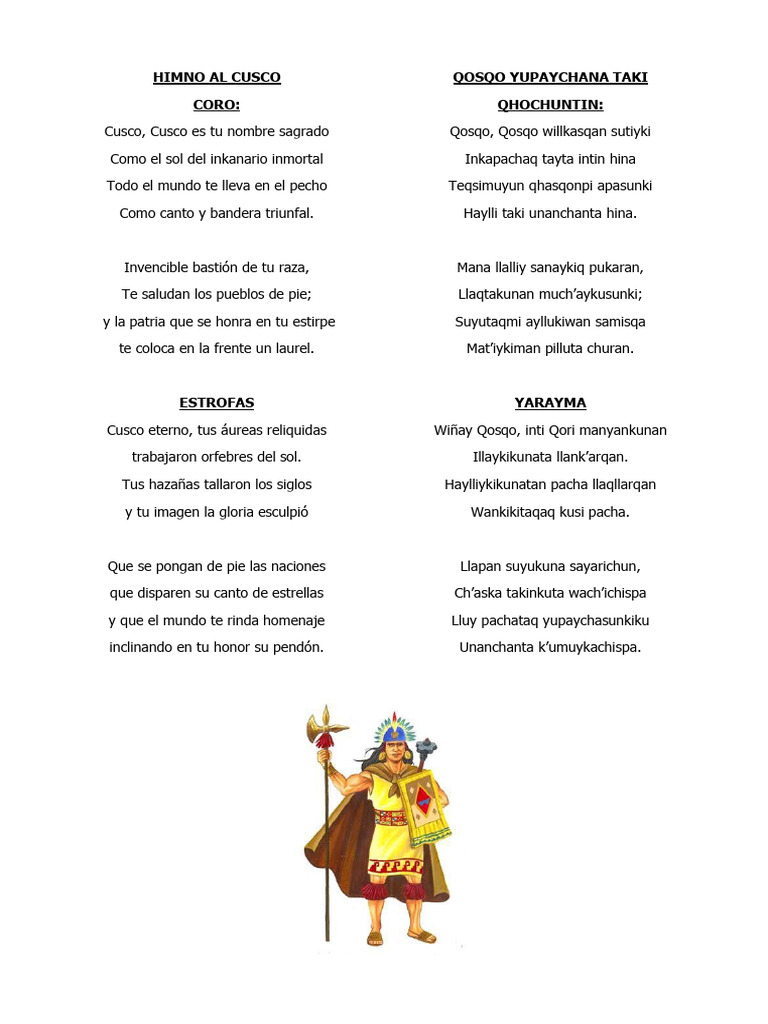 Himno Al Cusco | PDF