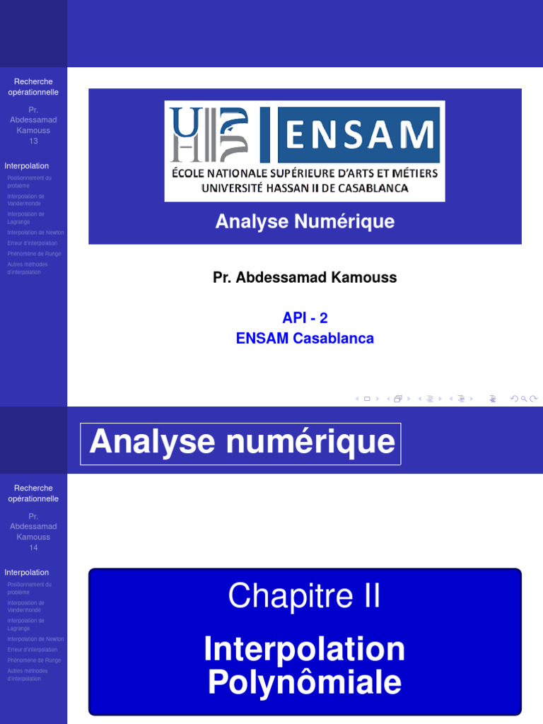 02-Interpolation Polynômiale | PDF | Interpolation | Objets mathématiques