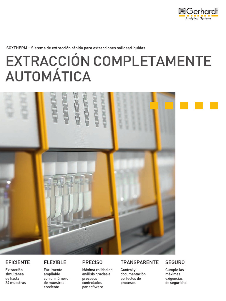 Extraccion Automatica de Grasas Gerhardt | PDF | Software | Agua
